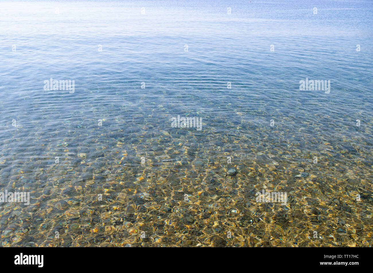 Clean, clear water, bottom and sand in the ocean blue Stock Photo - Alamy