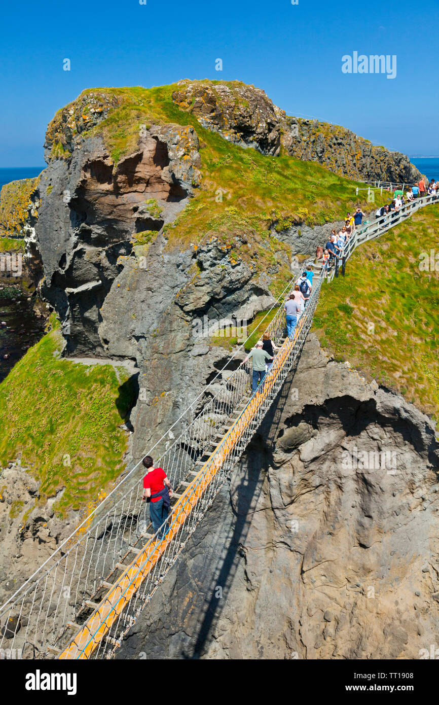 Carrick-A-Rede Rope Bridge. Carrick Island. Larrybane Bay. Causeway ...