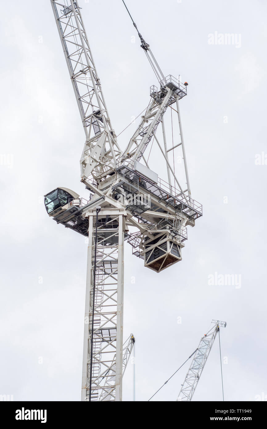 Large tall construction cranes Stock Photo - Alamy
