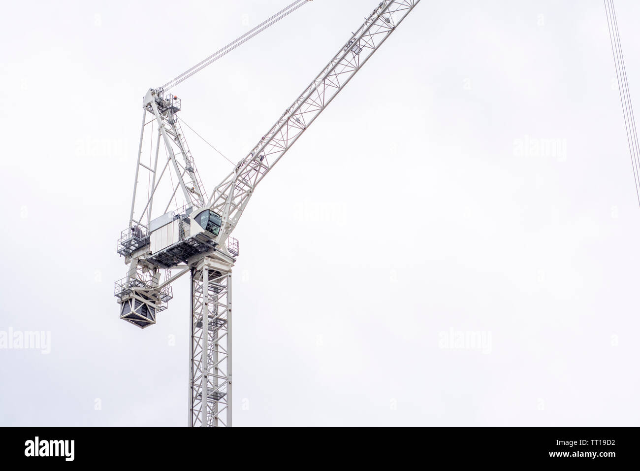 Large tall construction cranes Stock Photo - Alamy