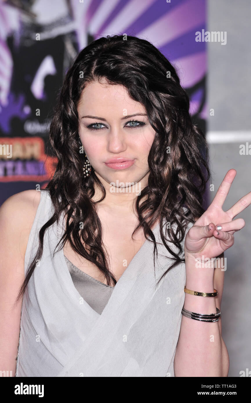 LOS ANGELES, CA. January 17, 2008: Miley Cyrus at the world premiere of ...