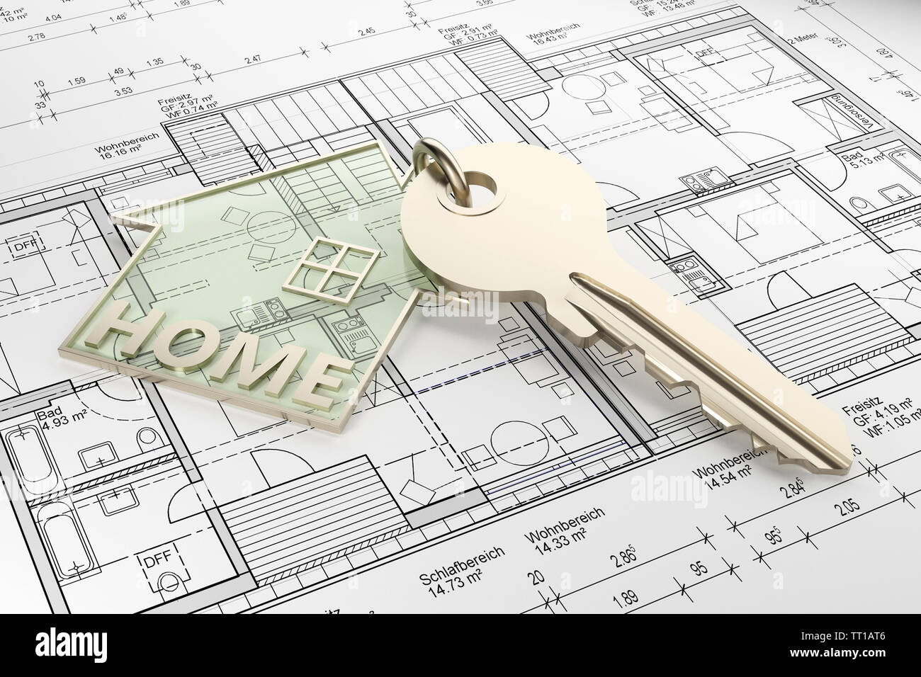 House Key - Illustration Stock Photo - Alamy