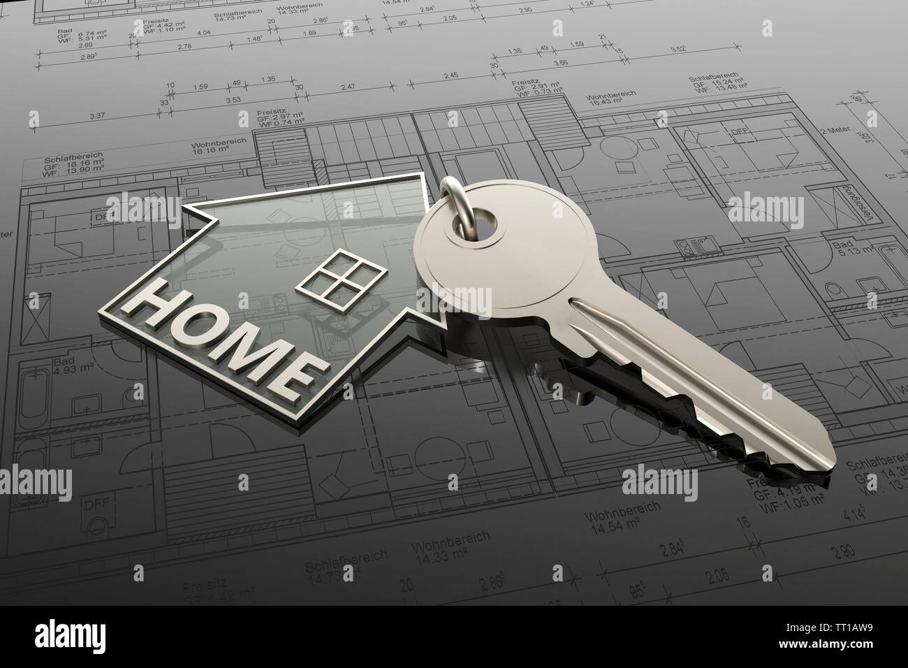 House Key - Illustration Stock Photo - Alamy