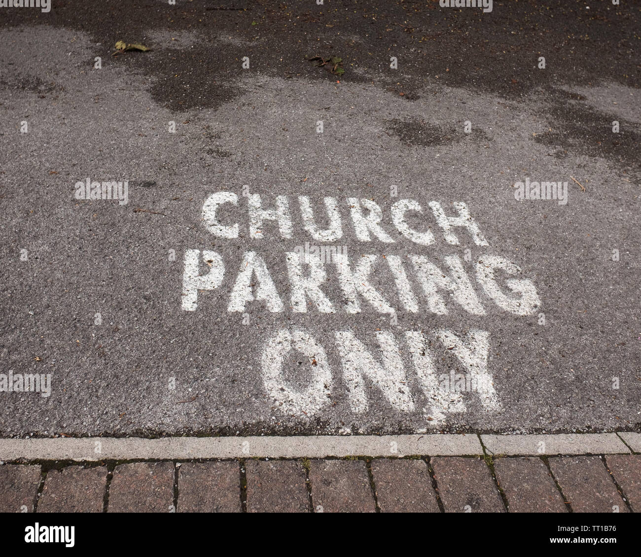 June 2019 - Church car parking lot Stock Photo - Alamy
