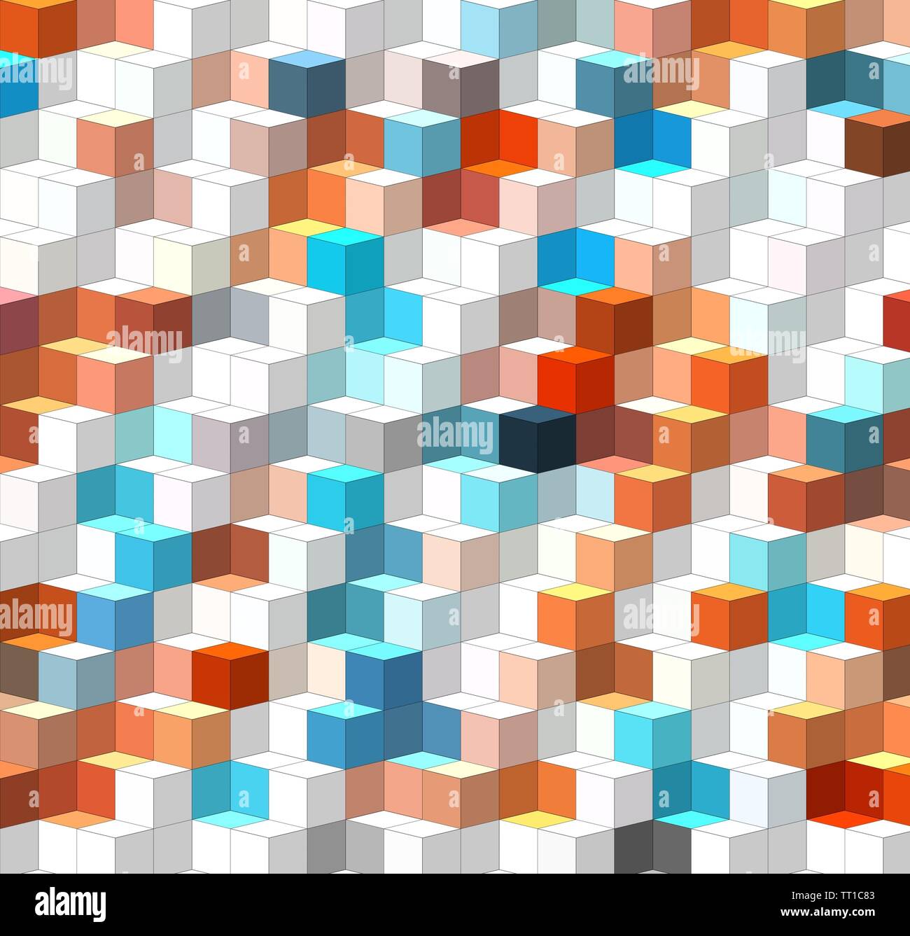 isometric minimal abstract cubes and squares colorful backgrounds ...