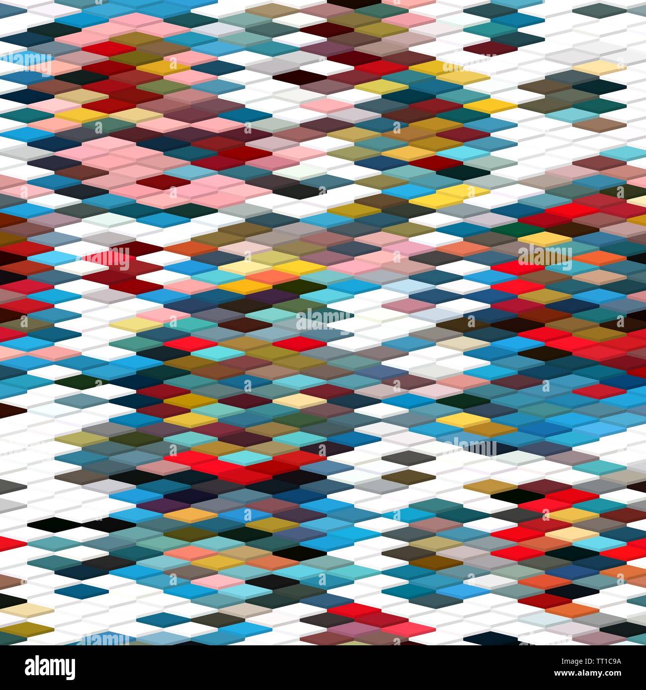 isometric minimal abstract cubes and squares colorful backgrounds ...
