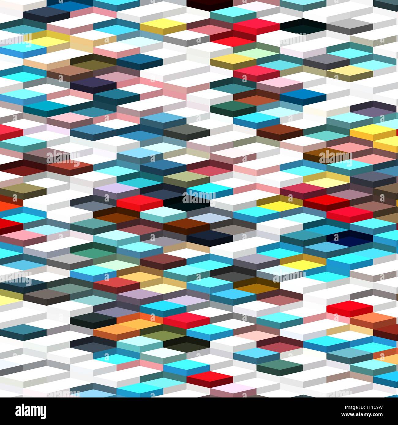 isometric minimal abstract cubes and squares colorful backgrounds ...