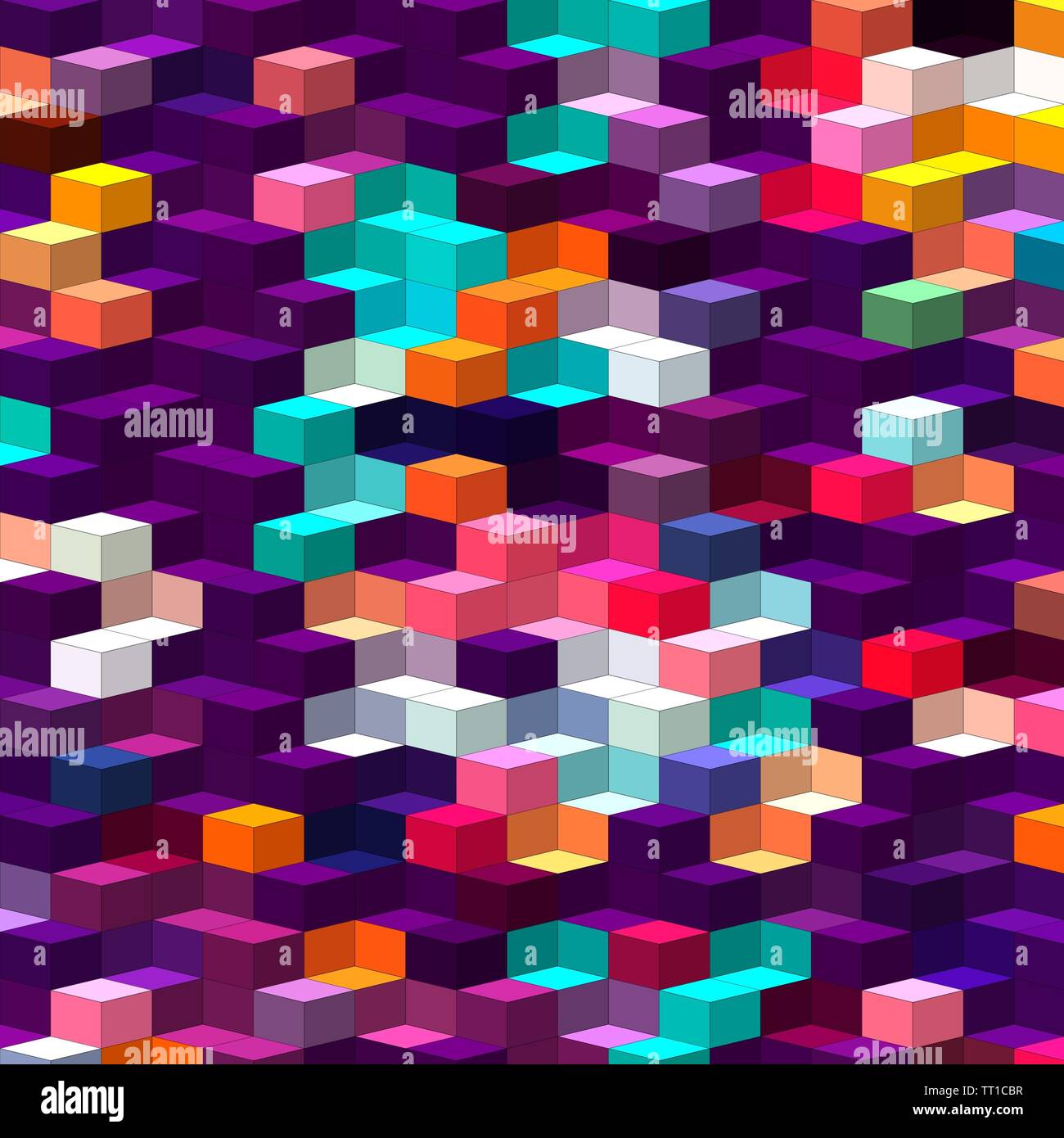 isometric minimal abstract cubes and squares colorful backgrounds ...