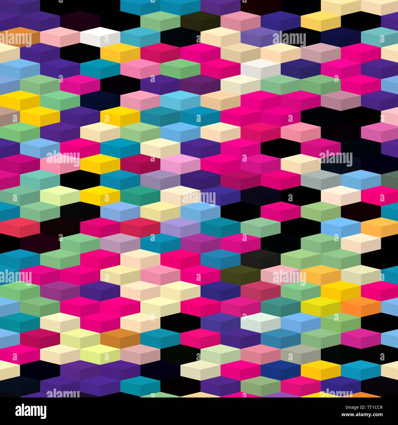 isometric minimal abstract cubes and squares colorful backgrounds ...