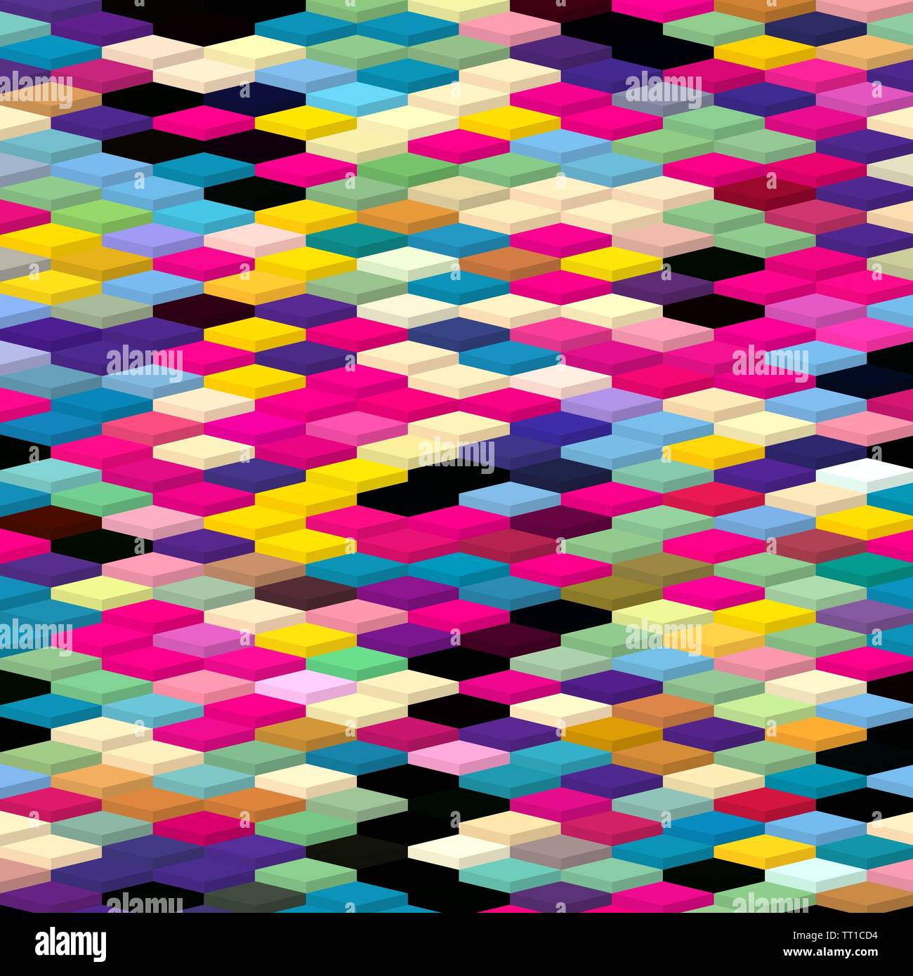 isometric minimal abstract cubes and squares colorful backgrounds ...