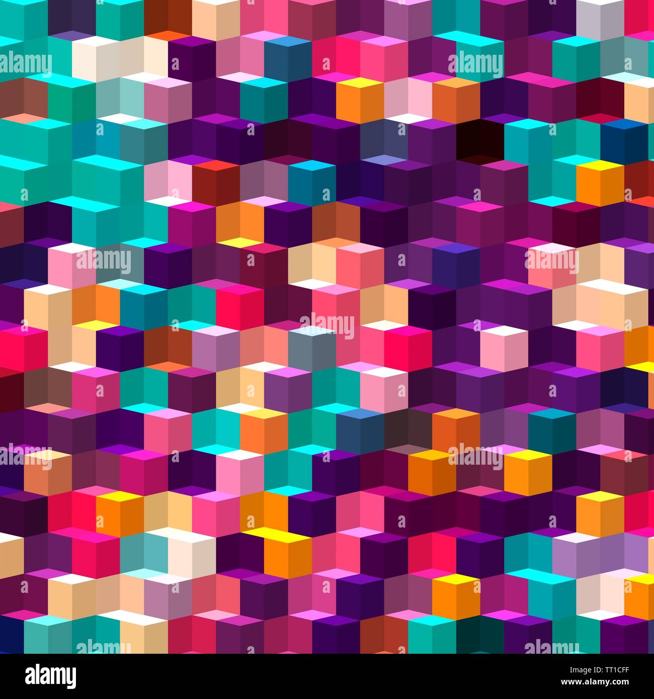 isometric minimal abstract cubes and squares colorful backgrounds ...