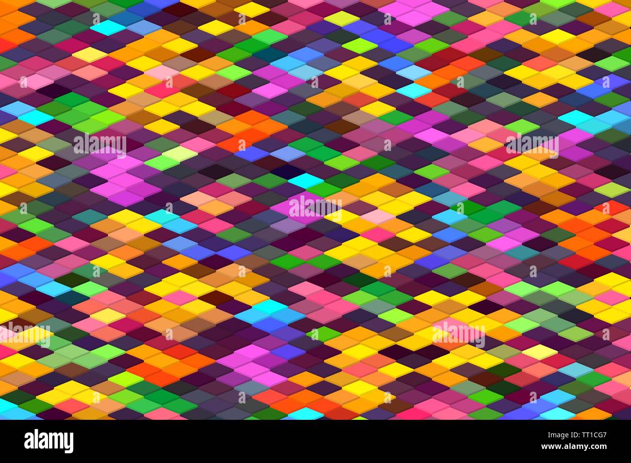 isometric minimal abstract cubes and squares colorful backgrounds ...