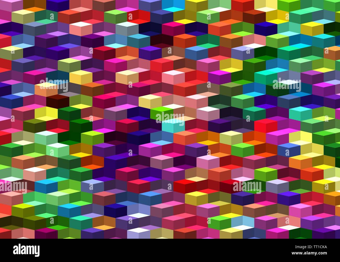 isometric minimal abstract cubes and squares colorful backgrounds ...