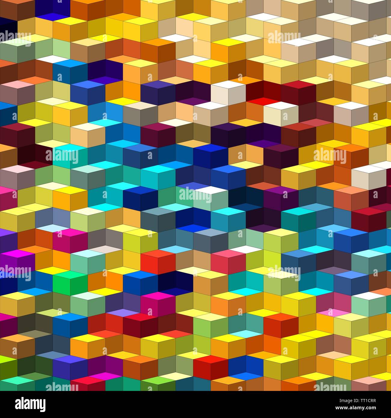 isometric minimal abstract cubes and squares colorful backgrounds ...