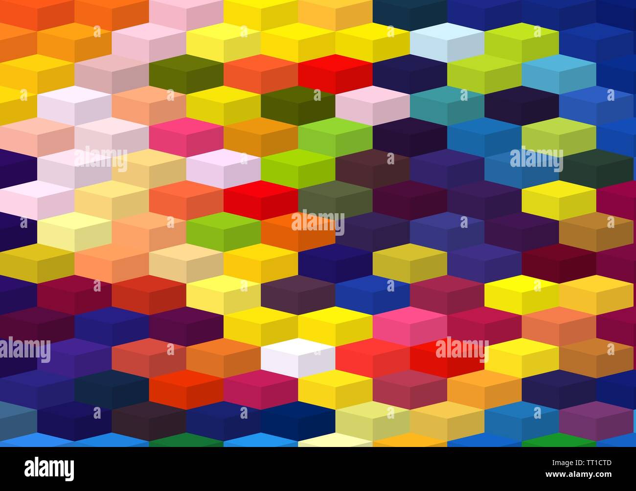 isometric minimal abstract cubes and squares colorful backgrounds ...