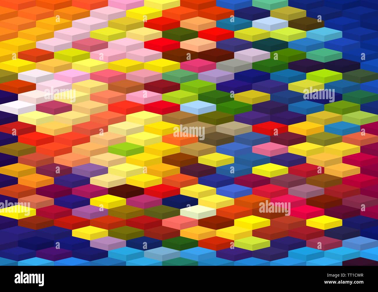 isometric minimal abstract cubes and squares colorful backgrounds ...