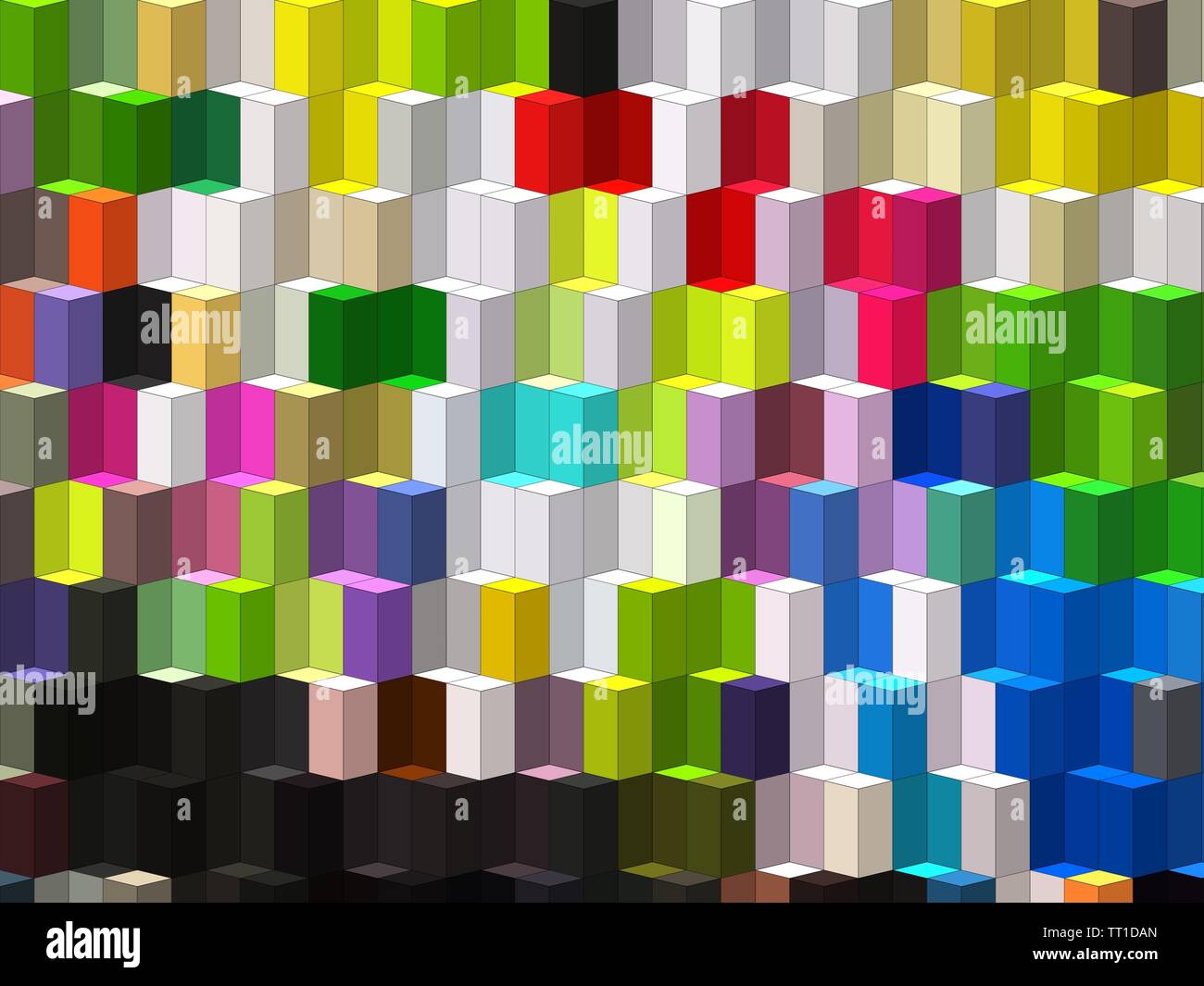 isometric minimal abstract cubes and squares colorful backgrounds ...