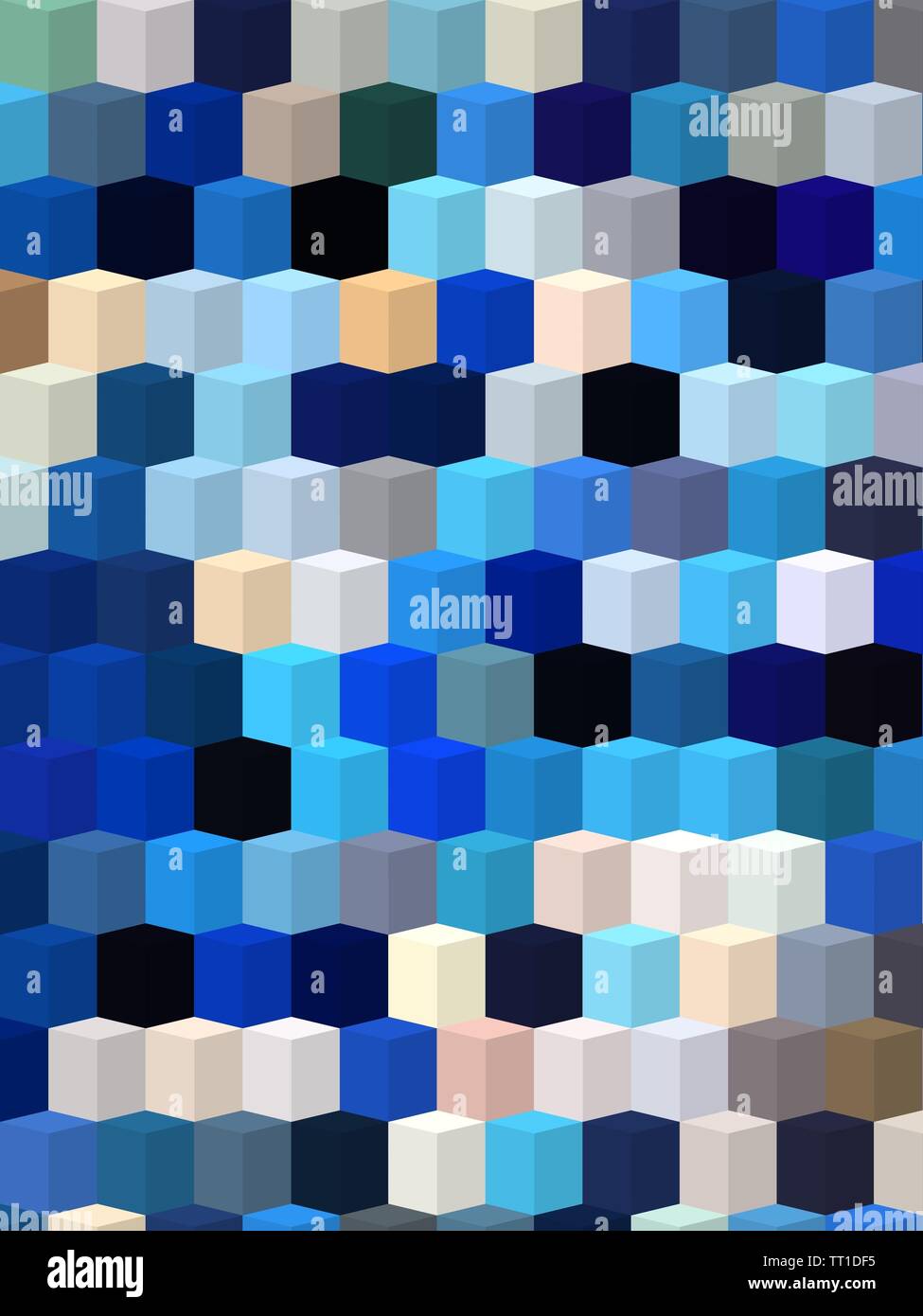 isometric minimal abstract cubes and squares colorful backgrounds ...