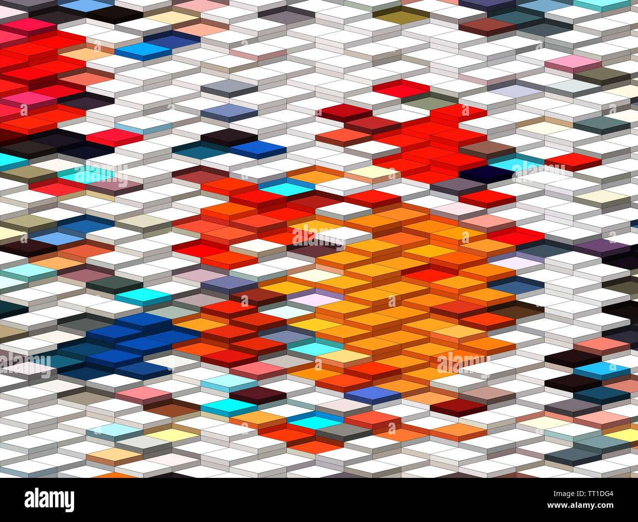 isometric minimal abstract cubes and squares colorful backgrounds ...