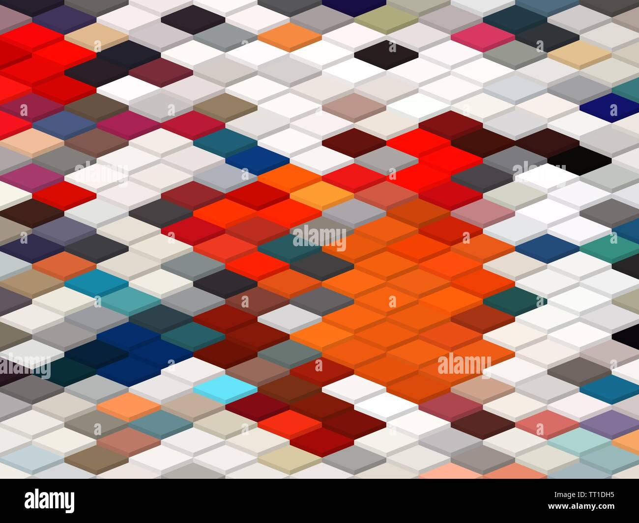 isometric minimal abstract cubes and squares colorful backgrounds ...