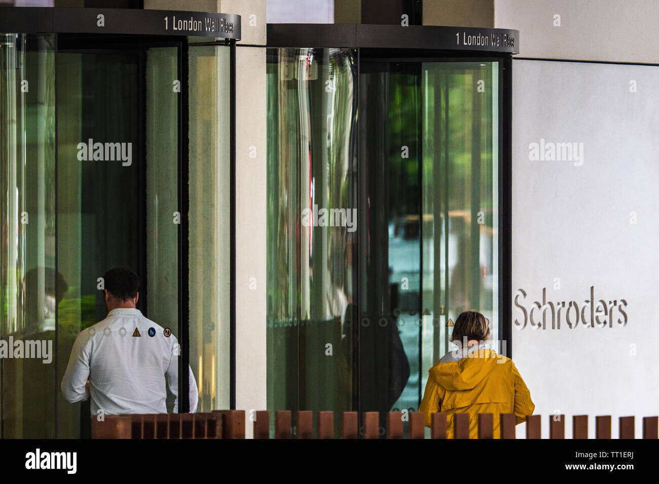 Schroders PLC Head Office HQ at 1 London Wall Place in the City of ...
