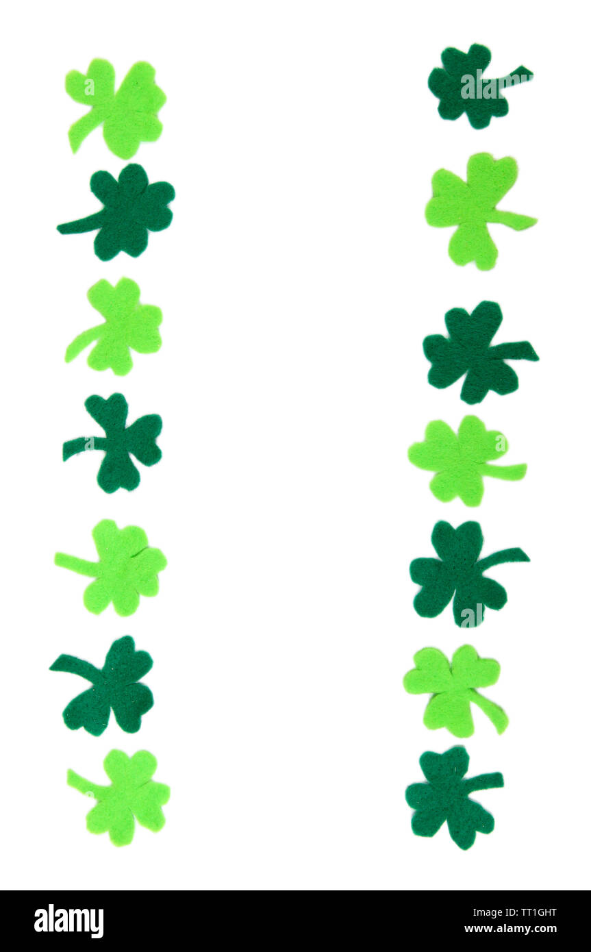 Decorative frame clover leaves Cut Out Stock Images & Pictures - Alamy