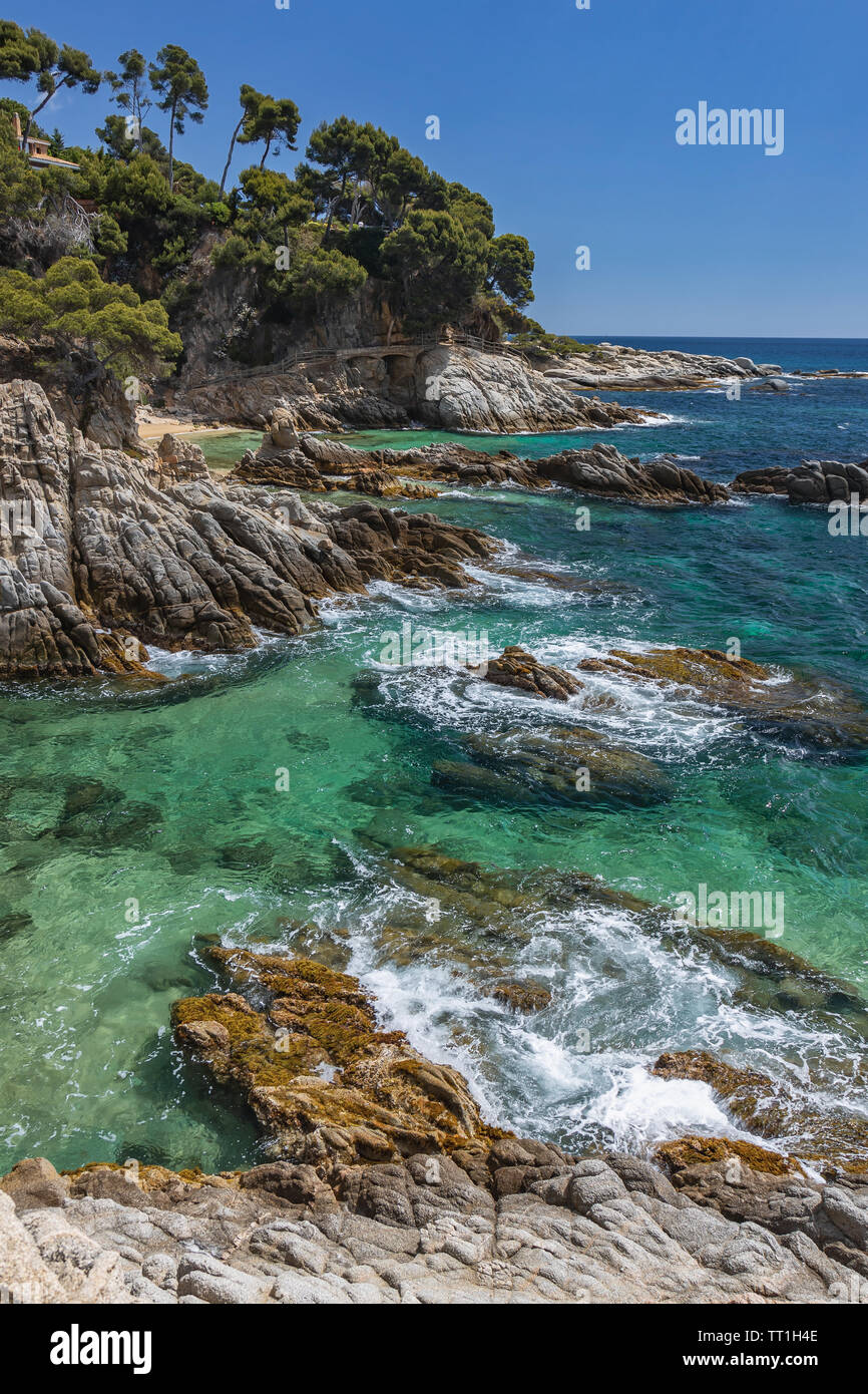 Nice coastal landscape from Spanish Costa Brava in Spain Stock Photo ...