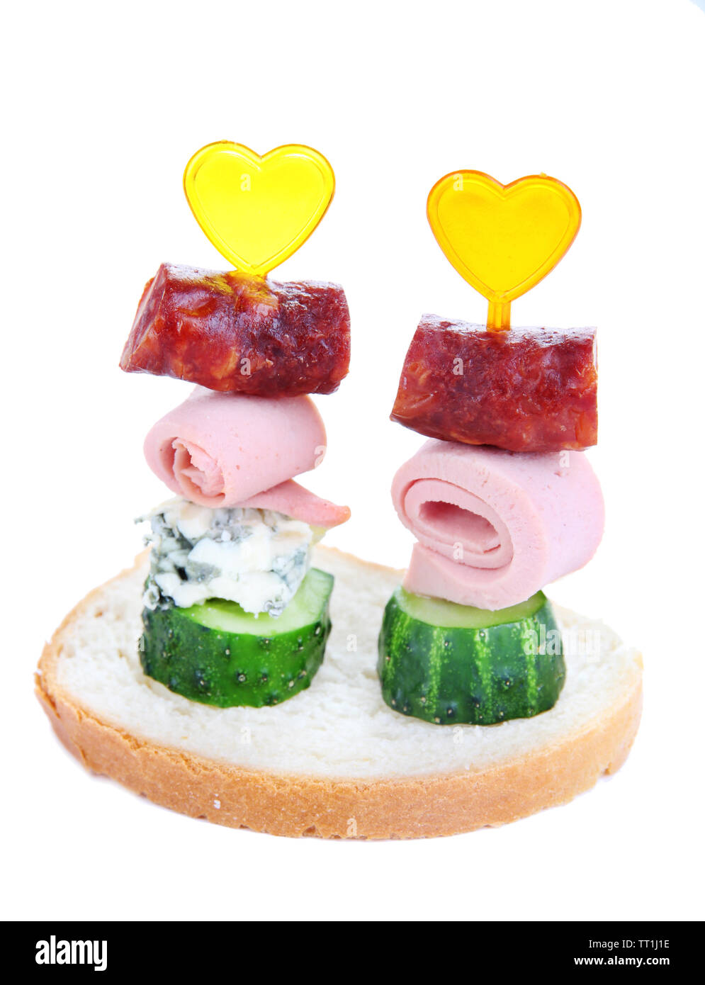 Canapes isolated on white Stock Photo - Alamy