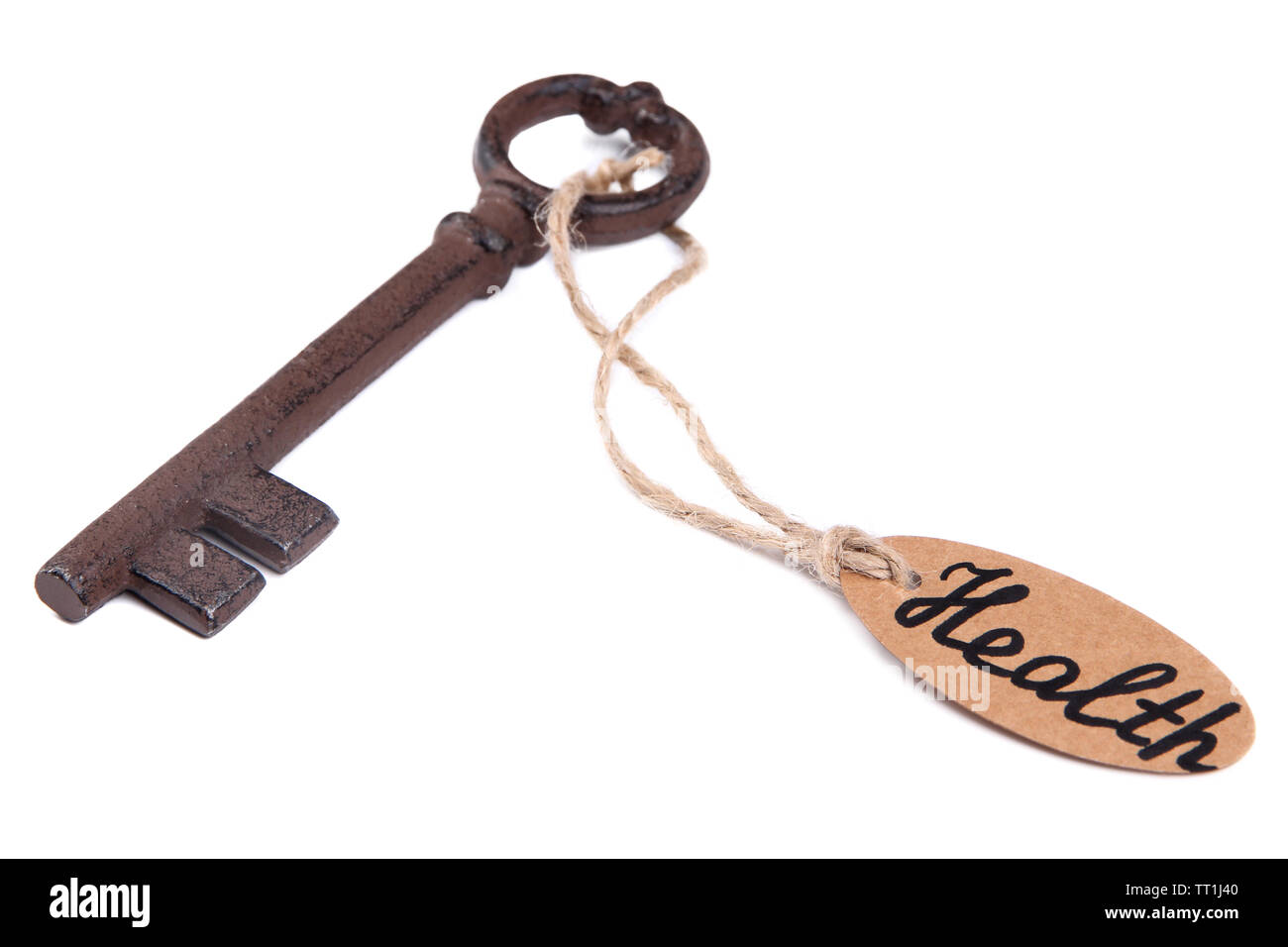 Key to health, Conceptual photo. Isolated on white Stock Photo - Alamy
