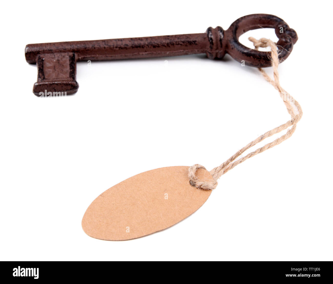Key with empty tag, isolated on white Stock Photo - Alamy