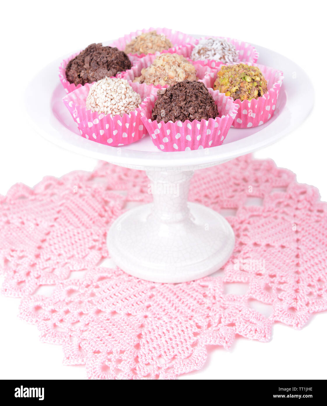 Set of chocolate candies isolated on white Stock Photo - Alamy