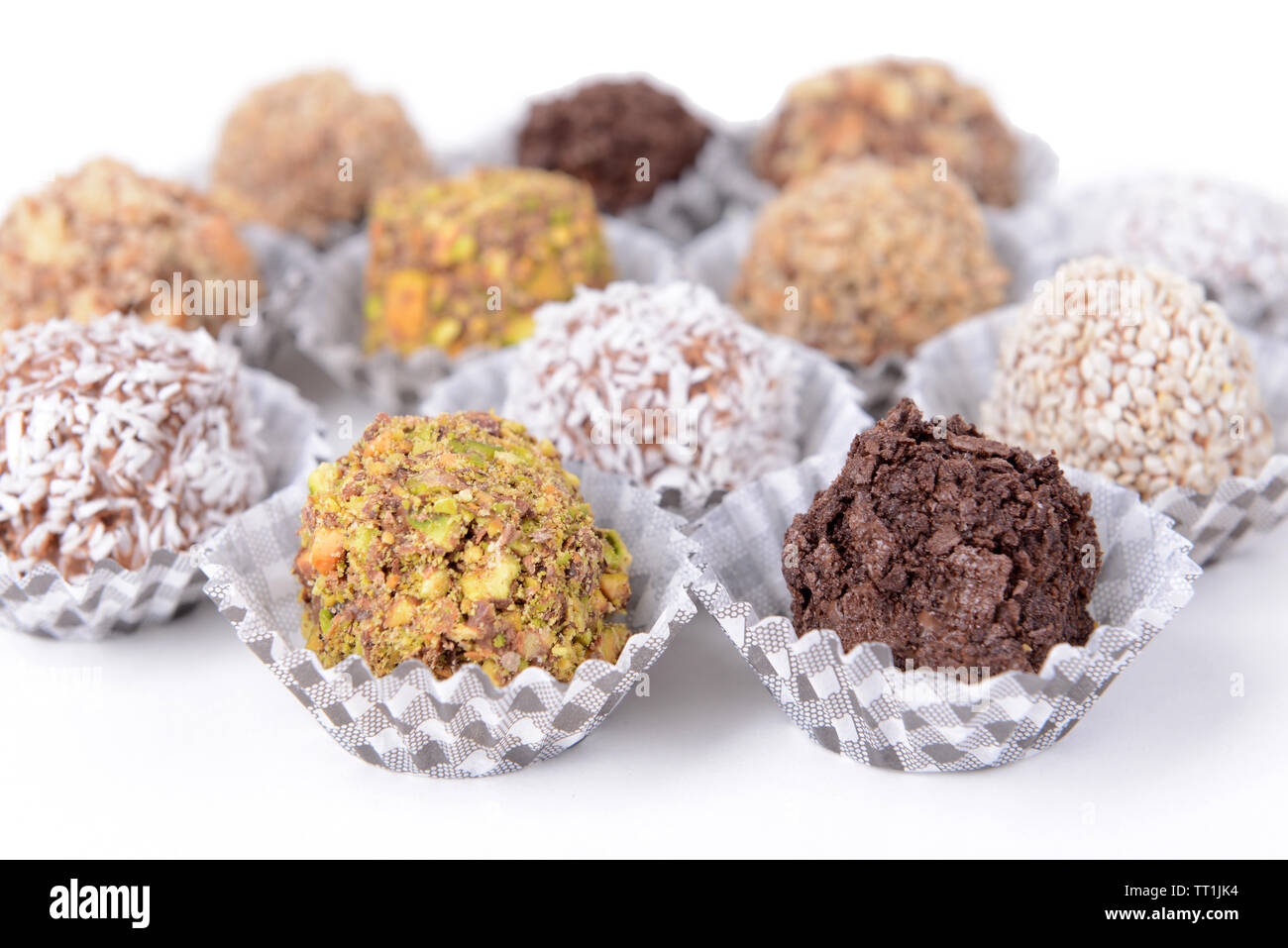 Set of chocolate candies close-up Stock Photo - Alamy