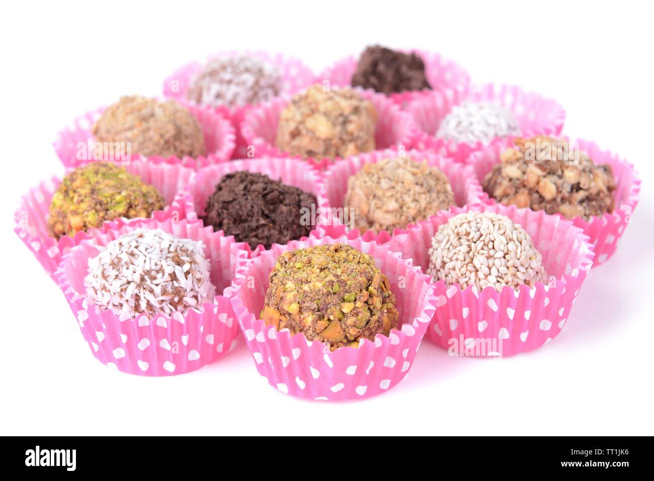 Set of chocolate candies isolated on white Stock Photo - Alamy