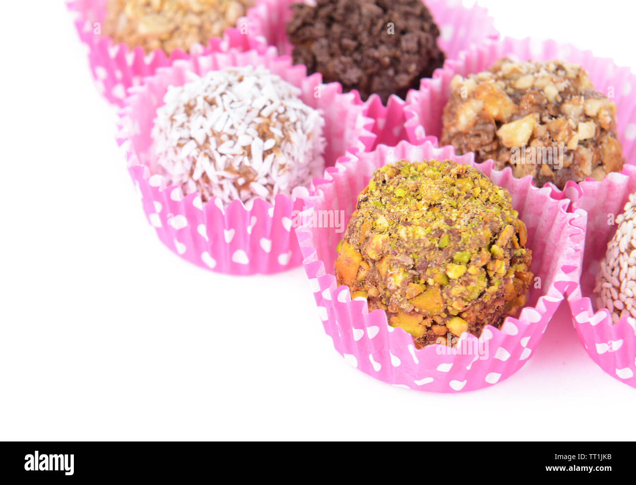 Set of chocolate candies isolated on white Stock Photo - Alamy