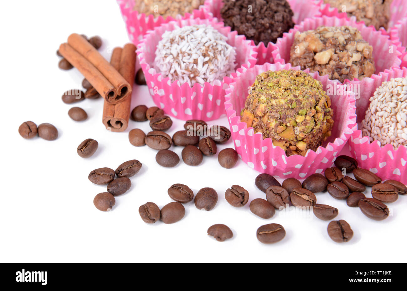 Set of chocolate candies close-up Stock Photo - Alamy