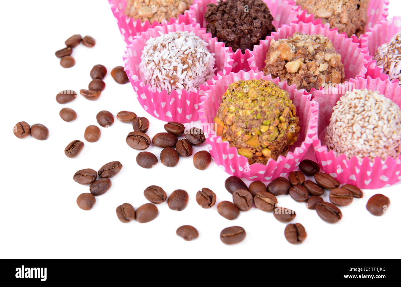 Set of chocolate candies close-up Stock Photo - Alamy