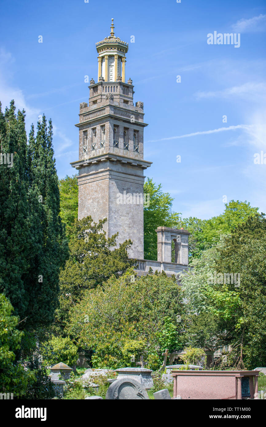 Beckford's Tower at Lansdown near Bath, Somerset, A Neo-classical style ...