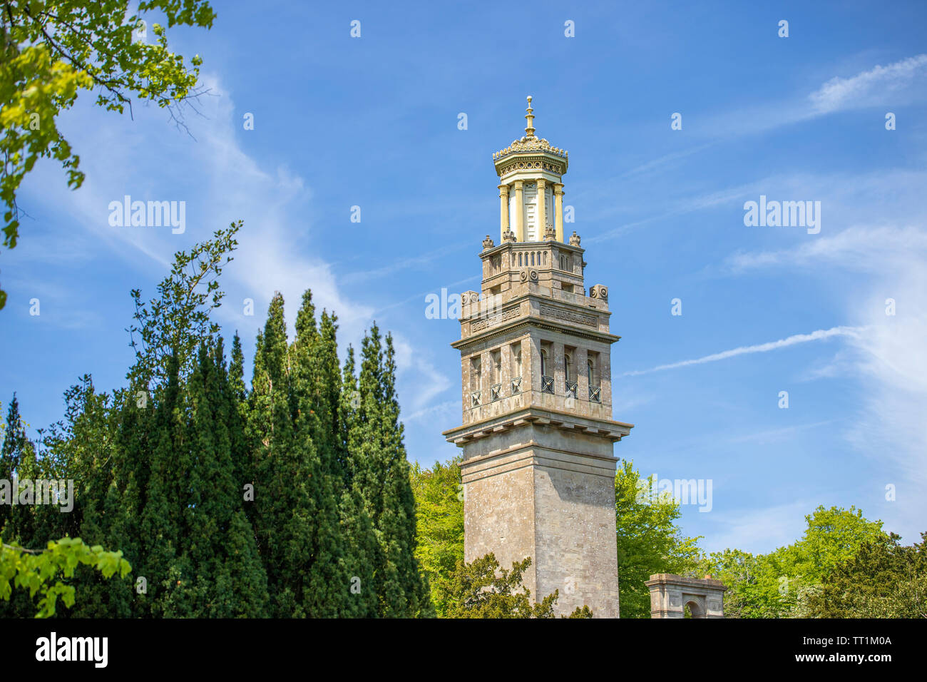 Beckford's Tower at Lansdown near Bath, Somerset, A Neo-classical style ...