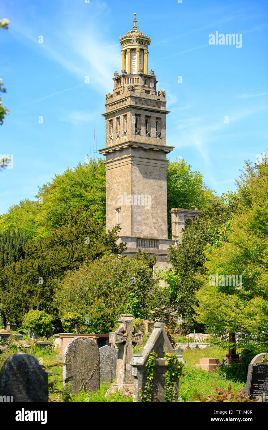 Beckford's Tower at Lansdown near Bath, Somerset, A Neo-classical style ...