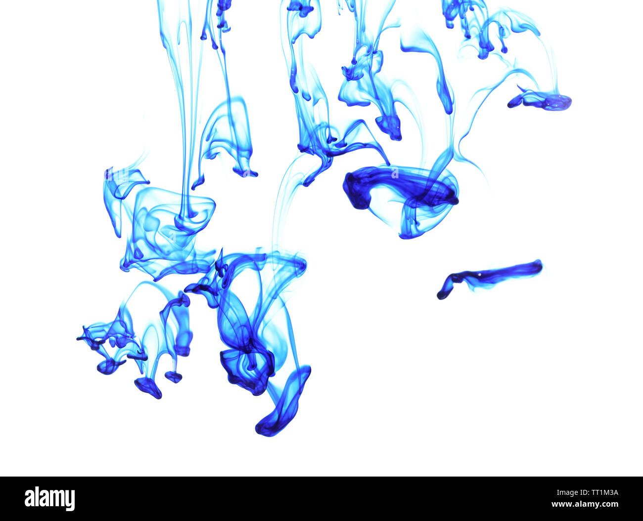 Ink in water isolated on white Stock Photo - Alamy