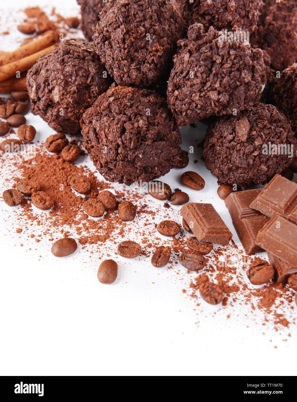 Delicious chocolates close-up Stock Photo - Alamy