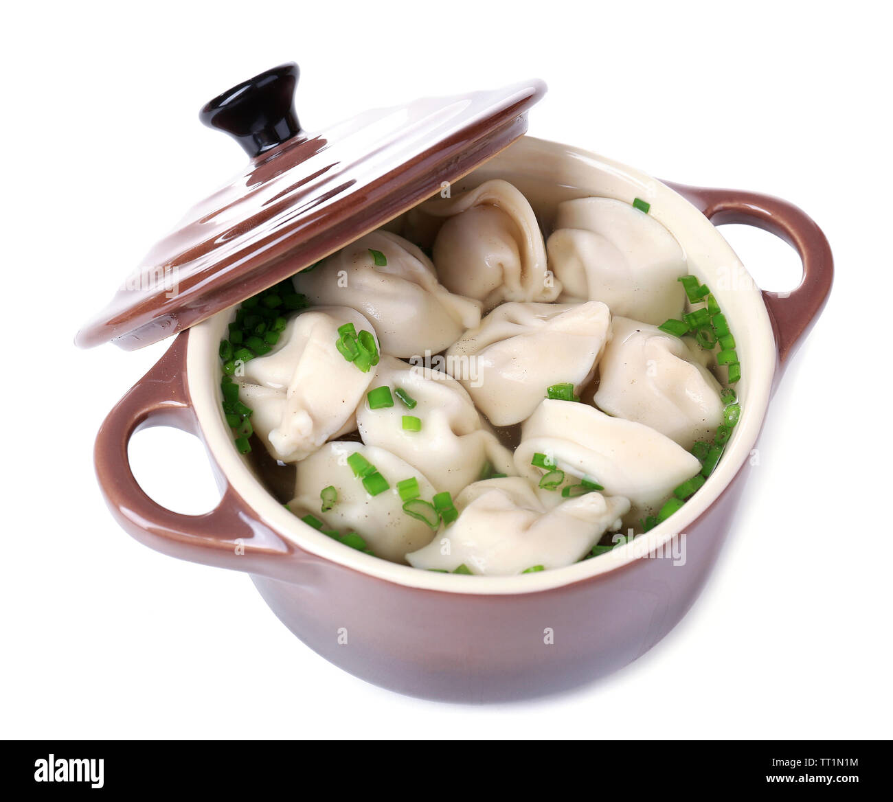 Meat dumplings - russian boiled pelmeni isolated on white Stock Photo ...