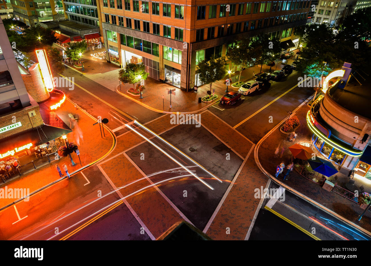 Light trails through the city Stock Photo - Alamy