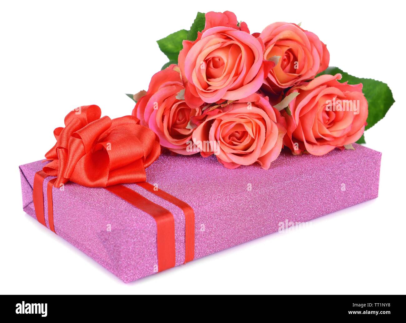 Gift boxes isolated on white Stock Photo - Alamy