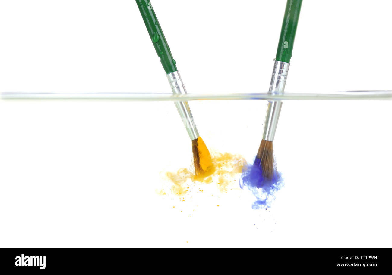 Color palette brushes up Cut Out Stock Images & Pictures - Alamy