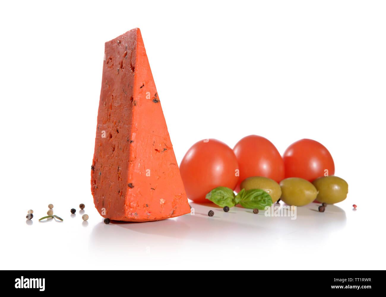 Red cheese pesto, isolated on white Stock Photo - Alamy