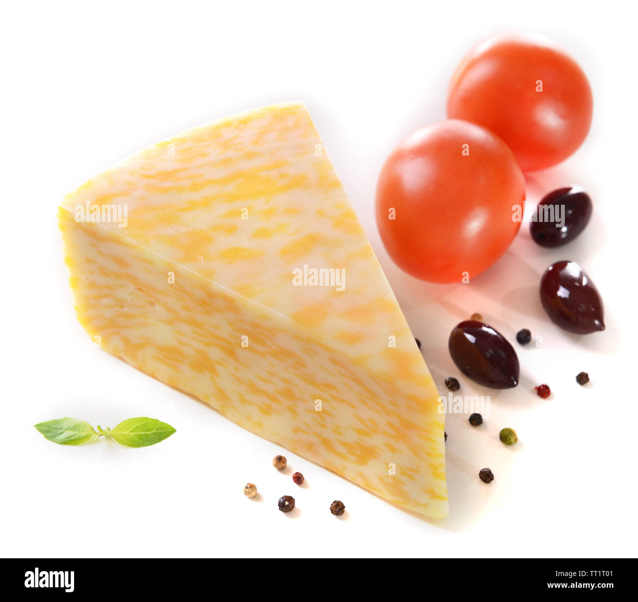 Tasty Italian cheese, isolated on white Stock Photo - Alamy
