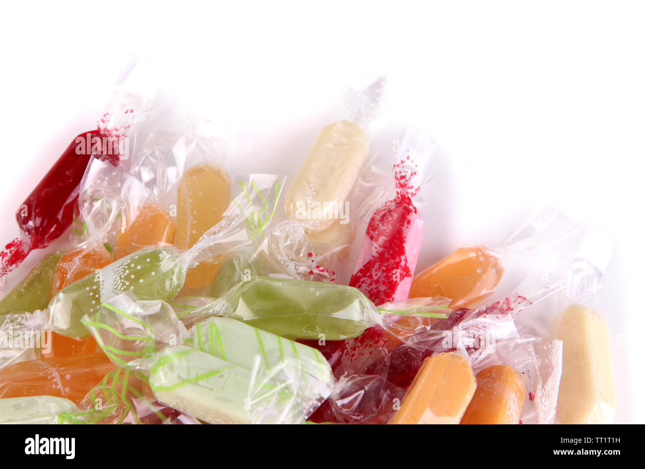 Tasty candies isolated on white Stock Photo - Alamy