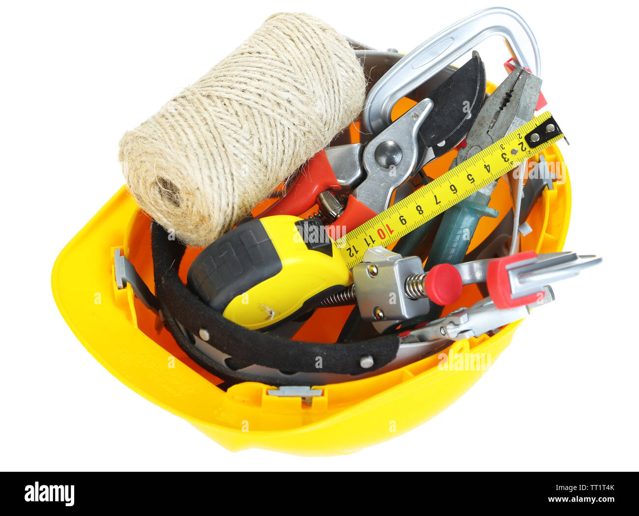 Construction equipment isolated on white Stock Photo - Alamy