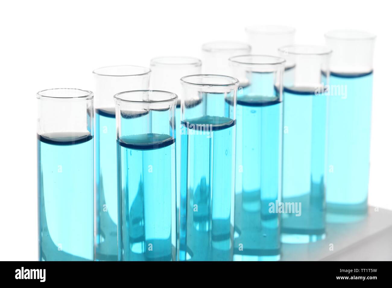 Test tubes isolated on white Stock Photo - Alamy